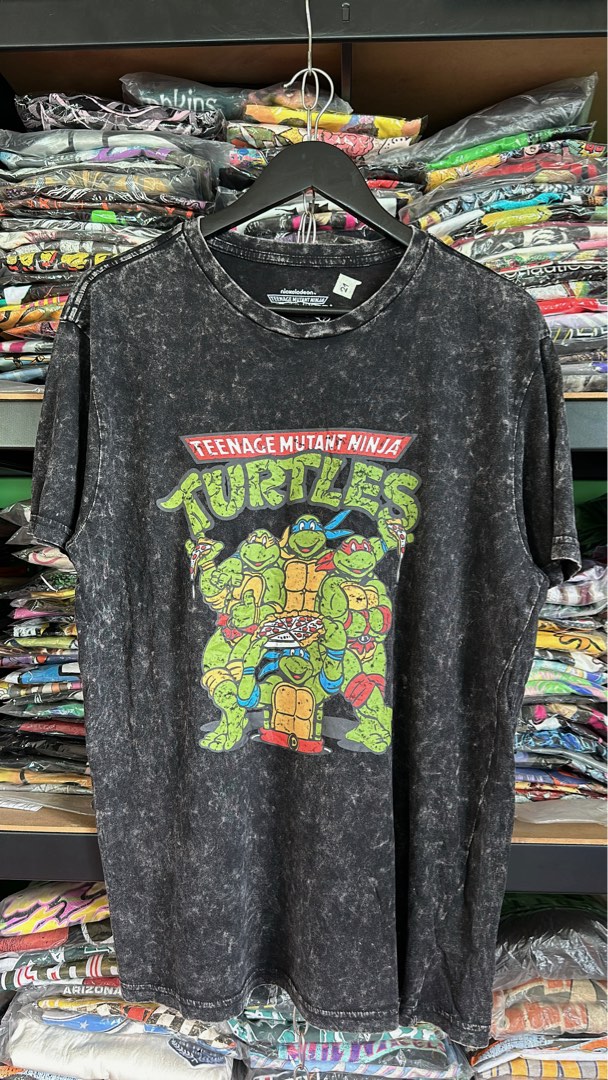 TMNT NINJA TURTLES Acidwashed Shirt, Men's Fashion, Tops & Sets ...