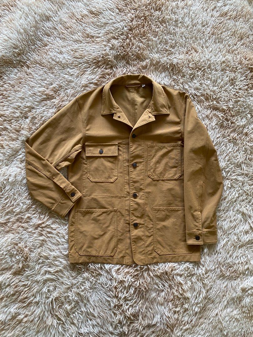 Uniqlo Mustard Chore Jacket, Men's Fashion, Coats, Jackets and ...