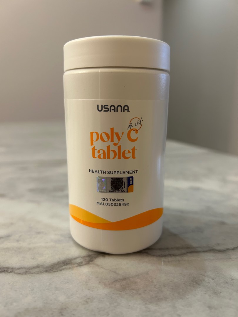 Usana Poly C (Vitamin C) 120s, Health & Nutrition, Health Supplements ...