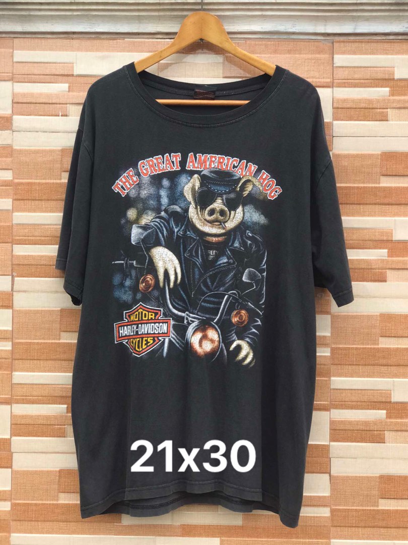 Vintage Harley Davidson Hog, Men's Fashion, Tops & Sets, Tshirts & Polo ...