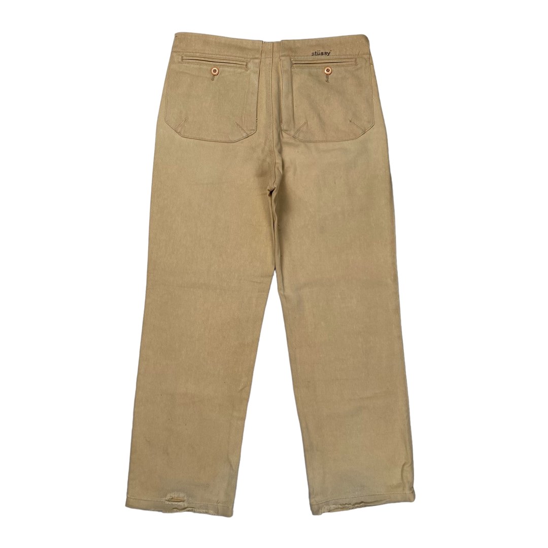 Vintage Stussy Script Jeans, Men's Fashion, Bottoms, Jeans on Carousell