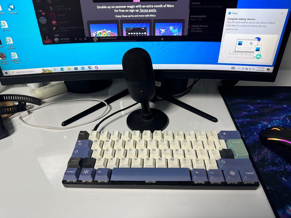 WASD 60% Lubed Gateron Yellow Mechanical Keyboard, Computers & Tech, Parts & Accessories ...