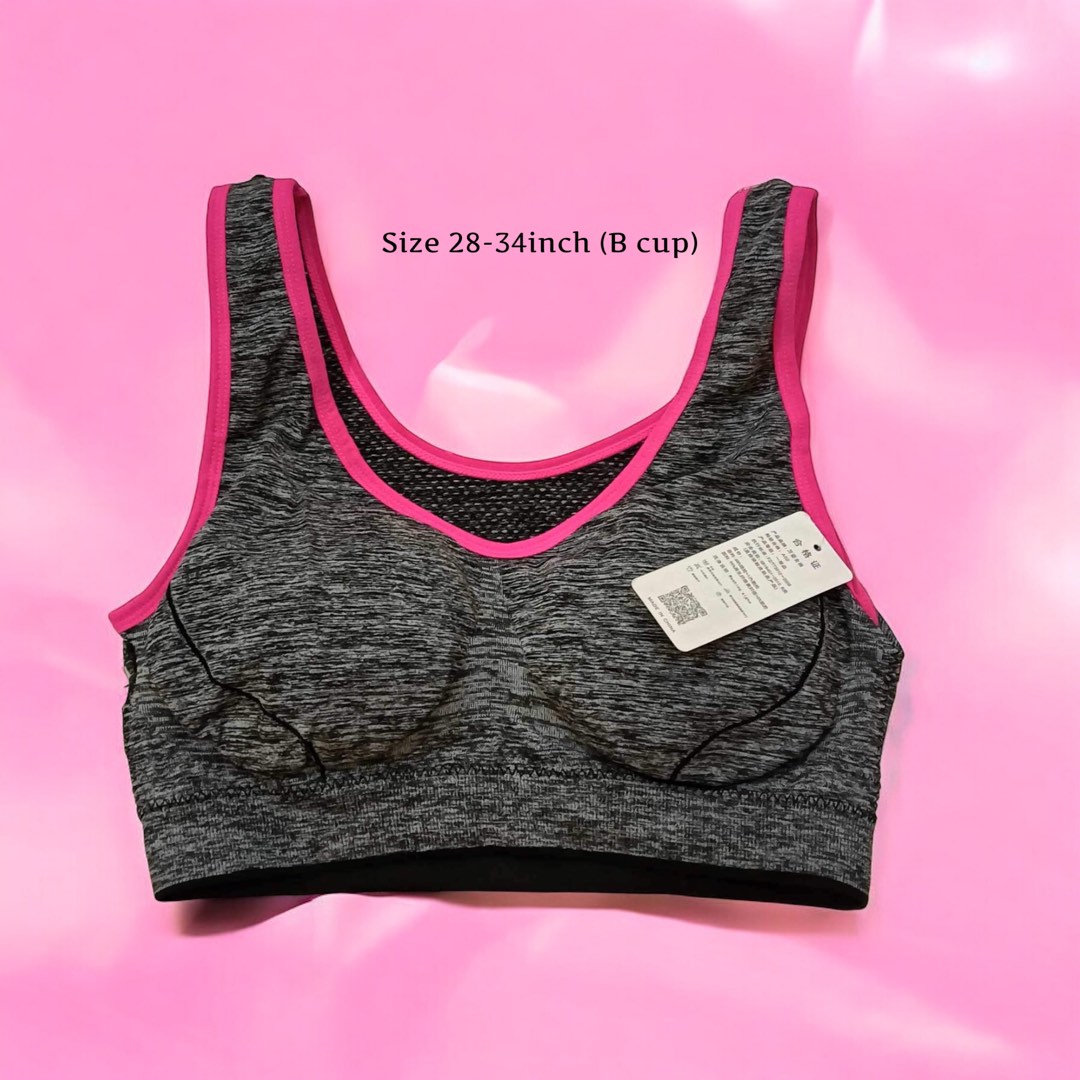 Women grey cotton new exercise bra cotton, Women's Fashion, New ...