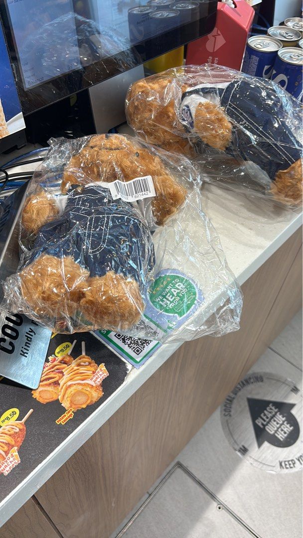 Zus x family mart teddy bear, Hobbies & Toys, Toys & Games on Carousell