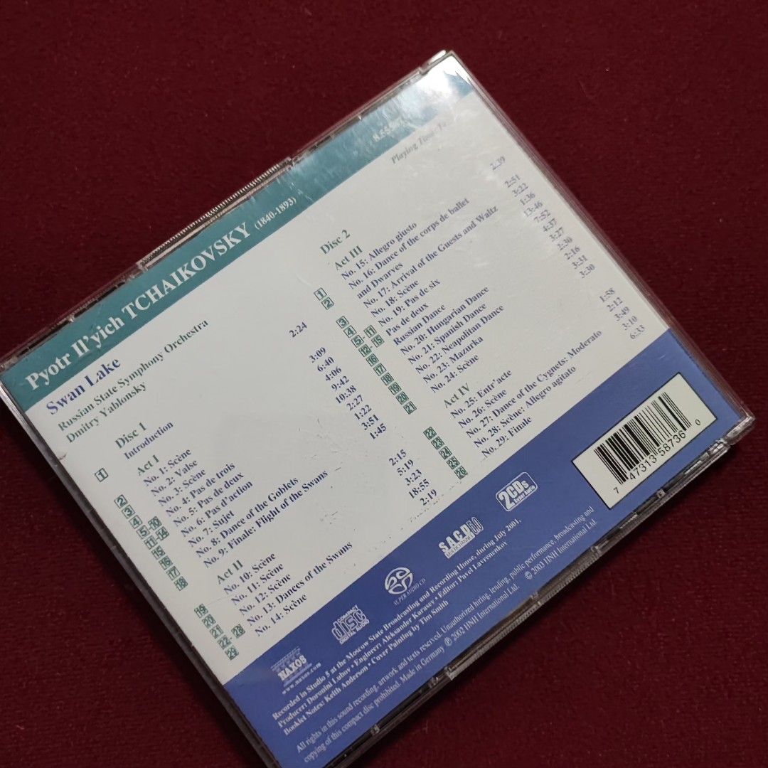 發燒天碟 德國版 柴可夫斯基 天鵝湖 Tchaikovsky, Russian State Symphony Orchestra ...