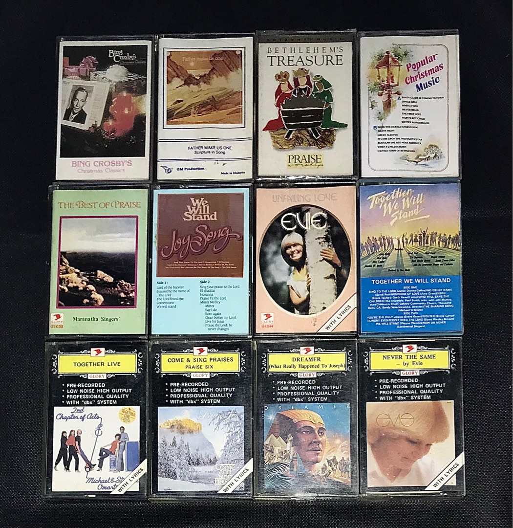 ALL CHRISTIAN & CHRISTMAS SONGS CASSETTE LOT, Hobbies & Toys, Music ...