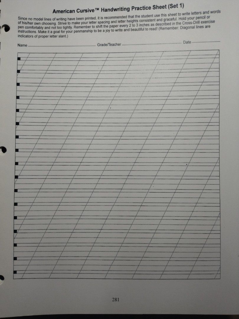 American Cursive Handwriting, Hobbies & Toys, Stationery & Craft, Other ...