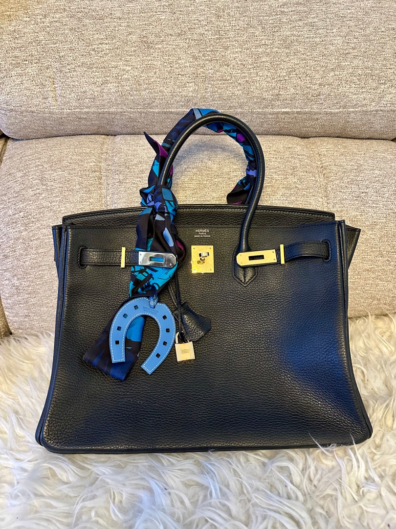 Authentic Hermes Birkin 35 Black Togo Leather with Gold Hardware ...