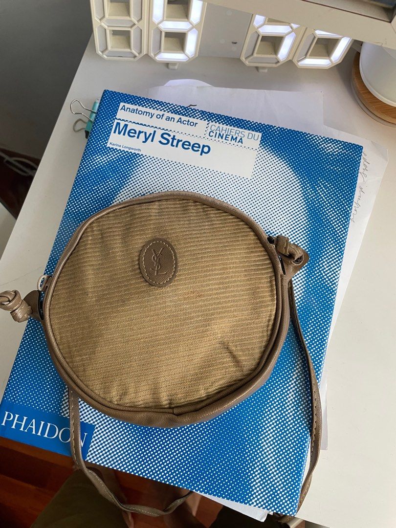authentic super vtg ysl round bag, Luxury, Bags & Wallets on Carousell