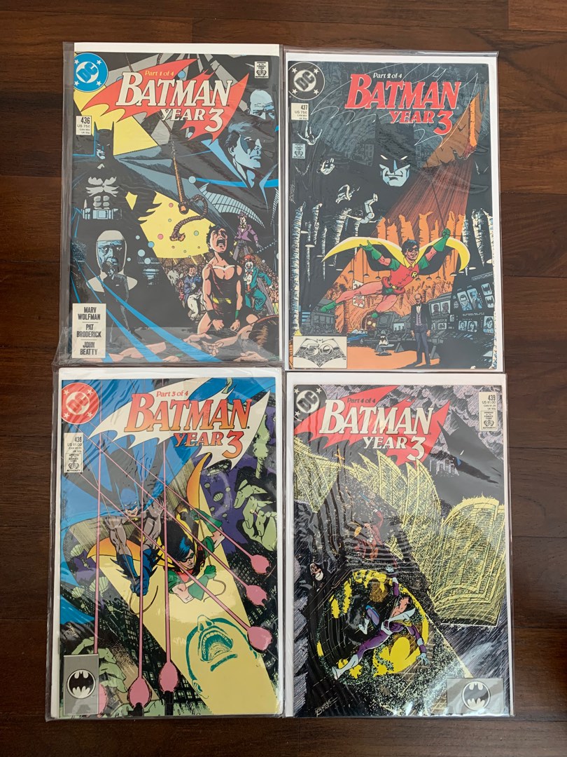 Batman Year 3 Set of 4 DC Comic Book #436 to #439, Hobbies & Toys ...