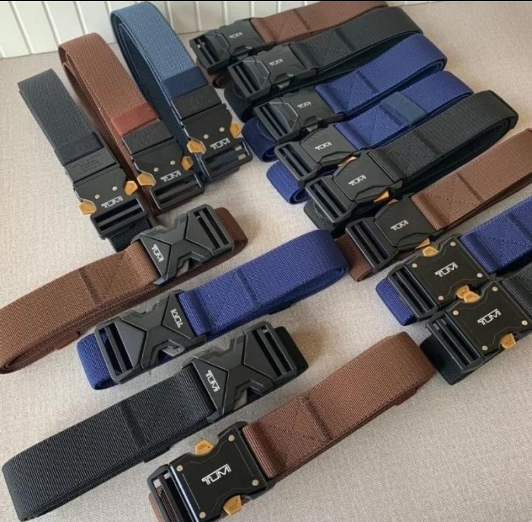 Belt Tumi Buckle Besi Metal Black Tali Strap Nilon, Fesyen Pria ...