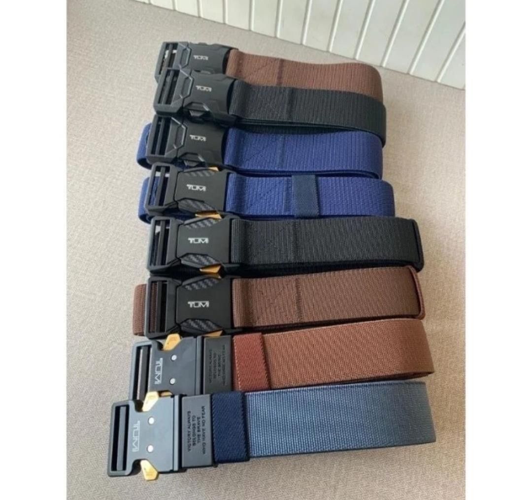 Belt Tumi Buckle Besi Metal Black Tali Strap Nilon, Fesyen Pria ...