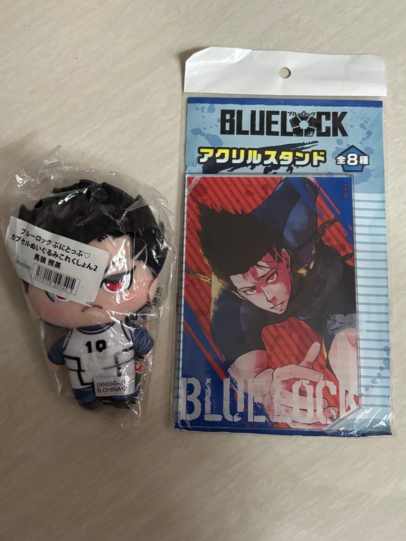 BNIP barou shohei blue lock acrylic stand plush keychain set, Hobbies ...