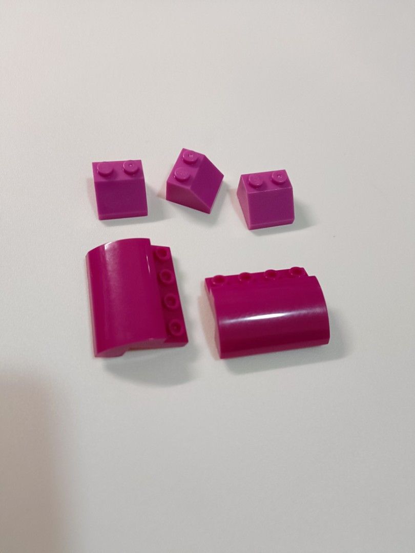 Bright Red Violet Magenta Slope Curved Bricks - LEGO Compatible ...
