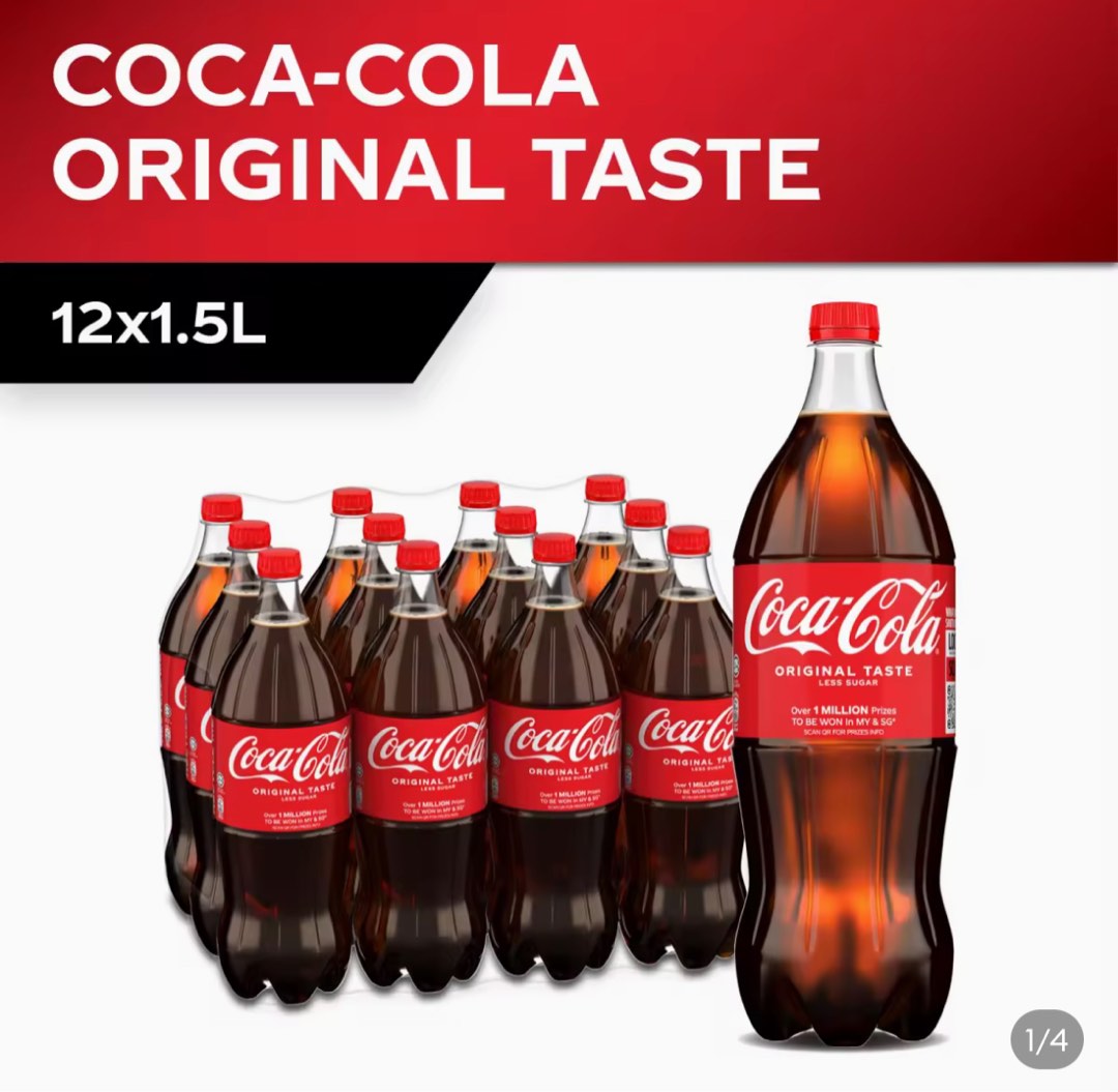 Coca-cola original / zero sugar Pet bottle 500ml 1.5litre, Food ...
