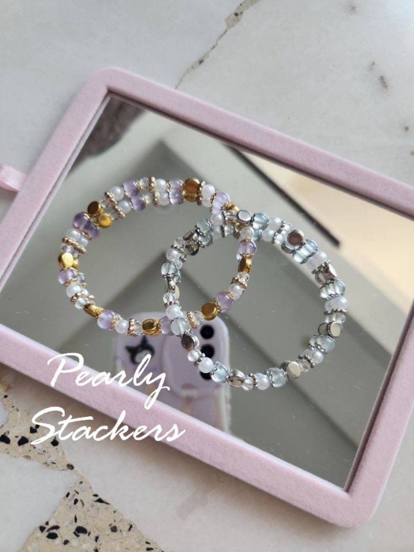 Custom Pearly Stackers, Women's Fashion, Jewelry & Organisers, Bracelets on Carousell