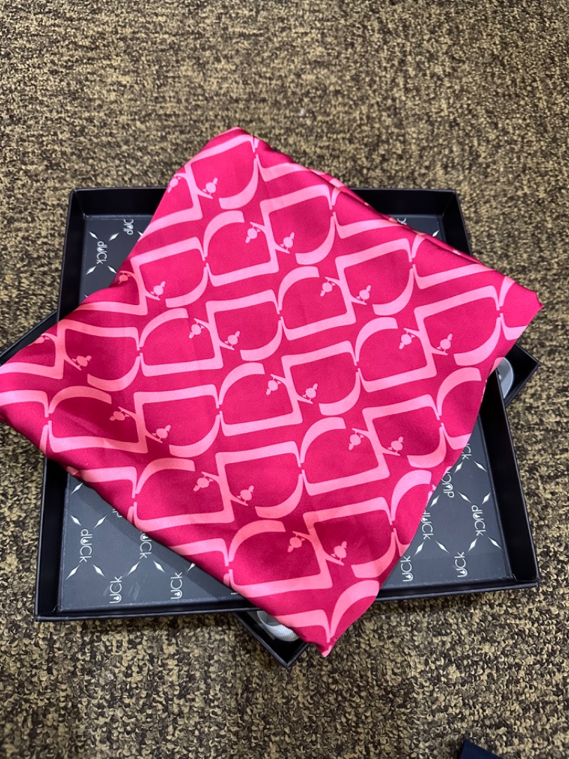 D Monogram dUCk Satin Silk Square In Eclair, Women's Fashion, Muslimah ...