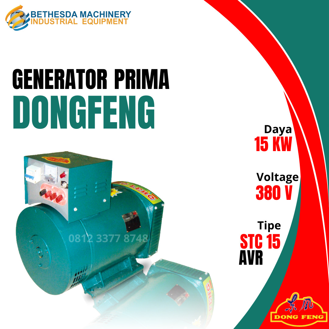 Dongfeng Generator STC 15 + AVR 3 Phase Alternator Dongfeng 15 KW ...