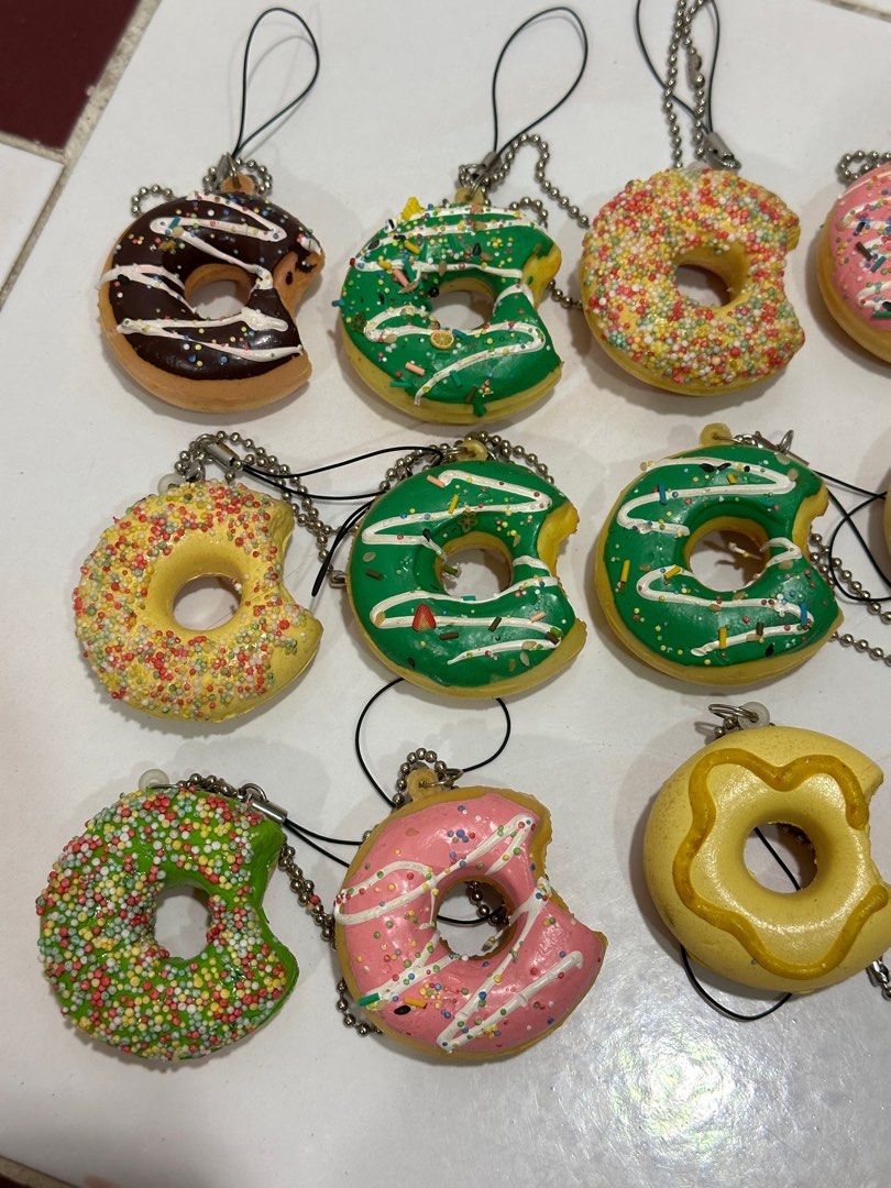 DONUT SQUISHY KEYCHAIN, Hobbies & Toys, Toys & Games on Carousell