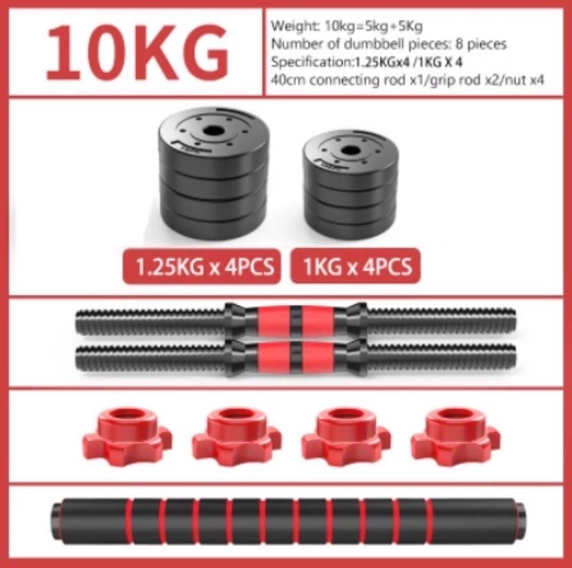 Dumbbells Pair Detachable Gym Equipment 2 in 1, Sports Equipment ...