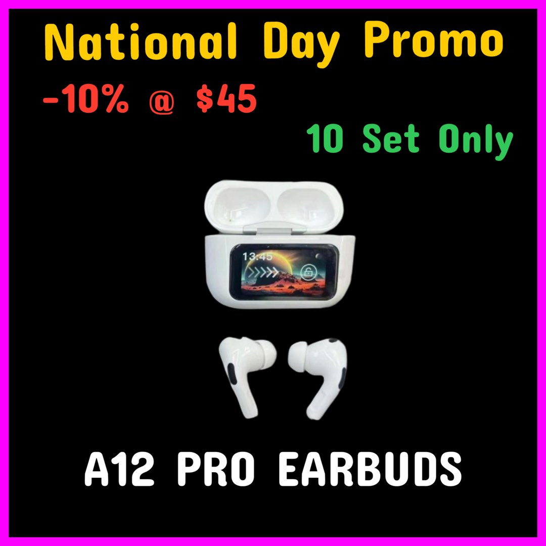 Earphones A12 PRO Noise Cancellation Bluetooth earbuds 2024 LATEST ...