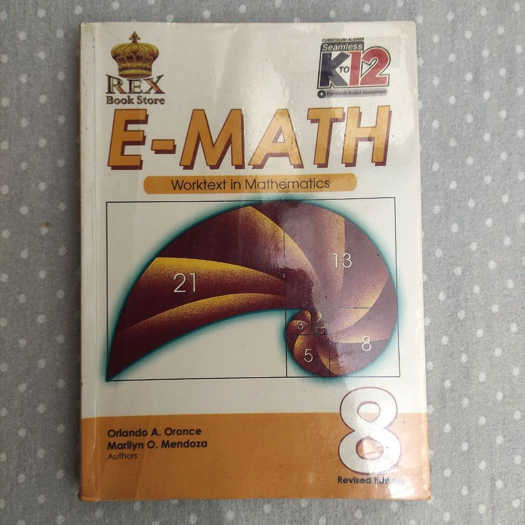 E-Math: Worktext in Mathematics Grade 8 (REX Book Store) K+12 ...