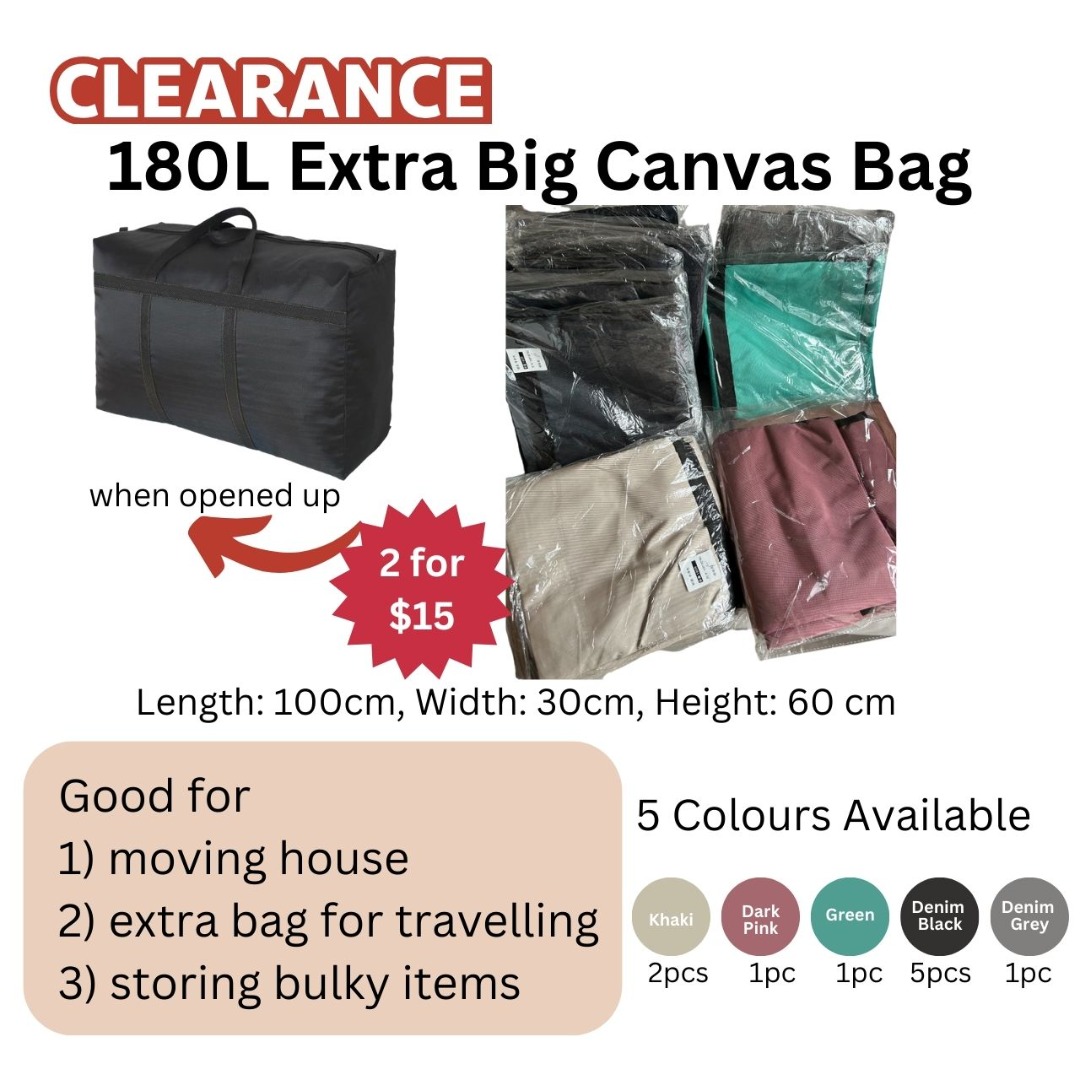 Extra Large Canvas Bag Giant Heavy Duty Moving Storage Home Organizer ...