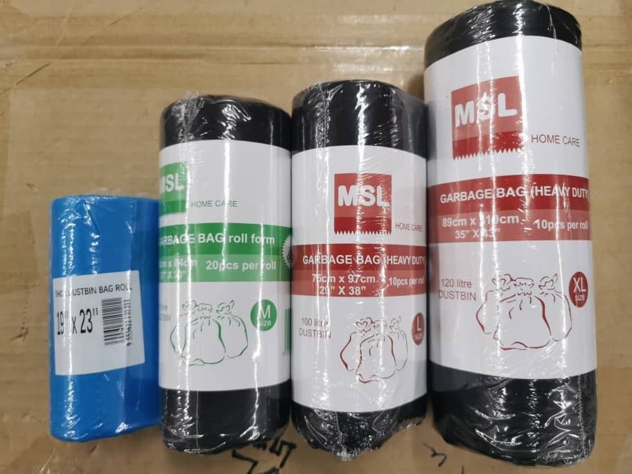 Garbage Bag Plastic Roll Size XL (10 Roll), Furniture & Home Living ...