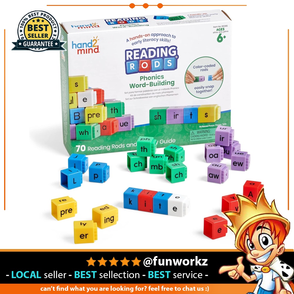 hand2mind Reading Rods Phonics Word-Building, Word Building Activities ...