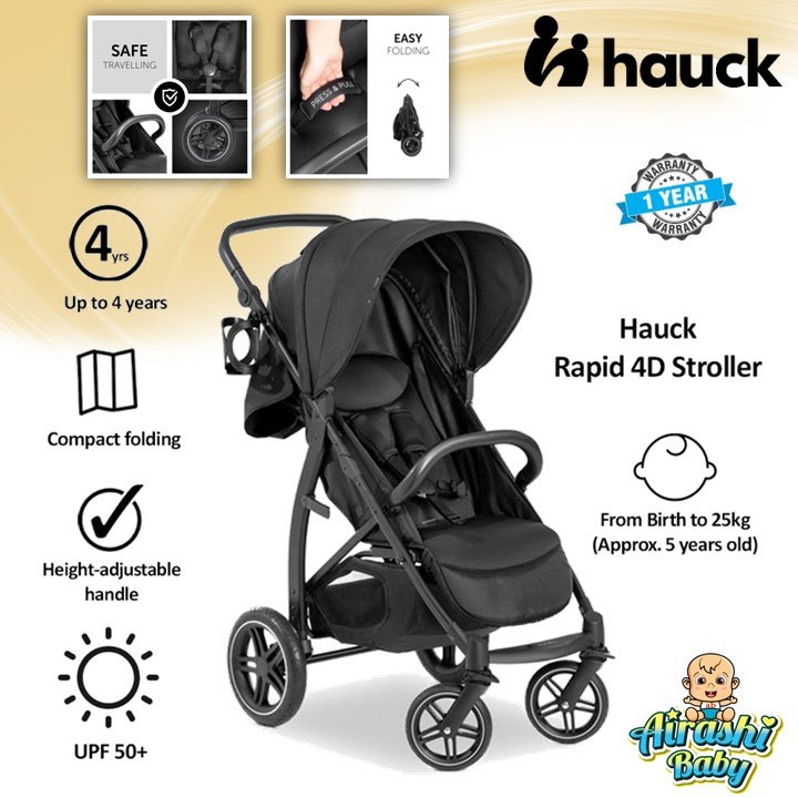 HAUCK RAPID 4D STROLLER, Babies & Kids, Going Out, Strollers on Carousell