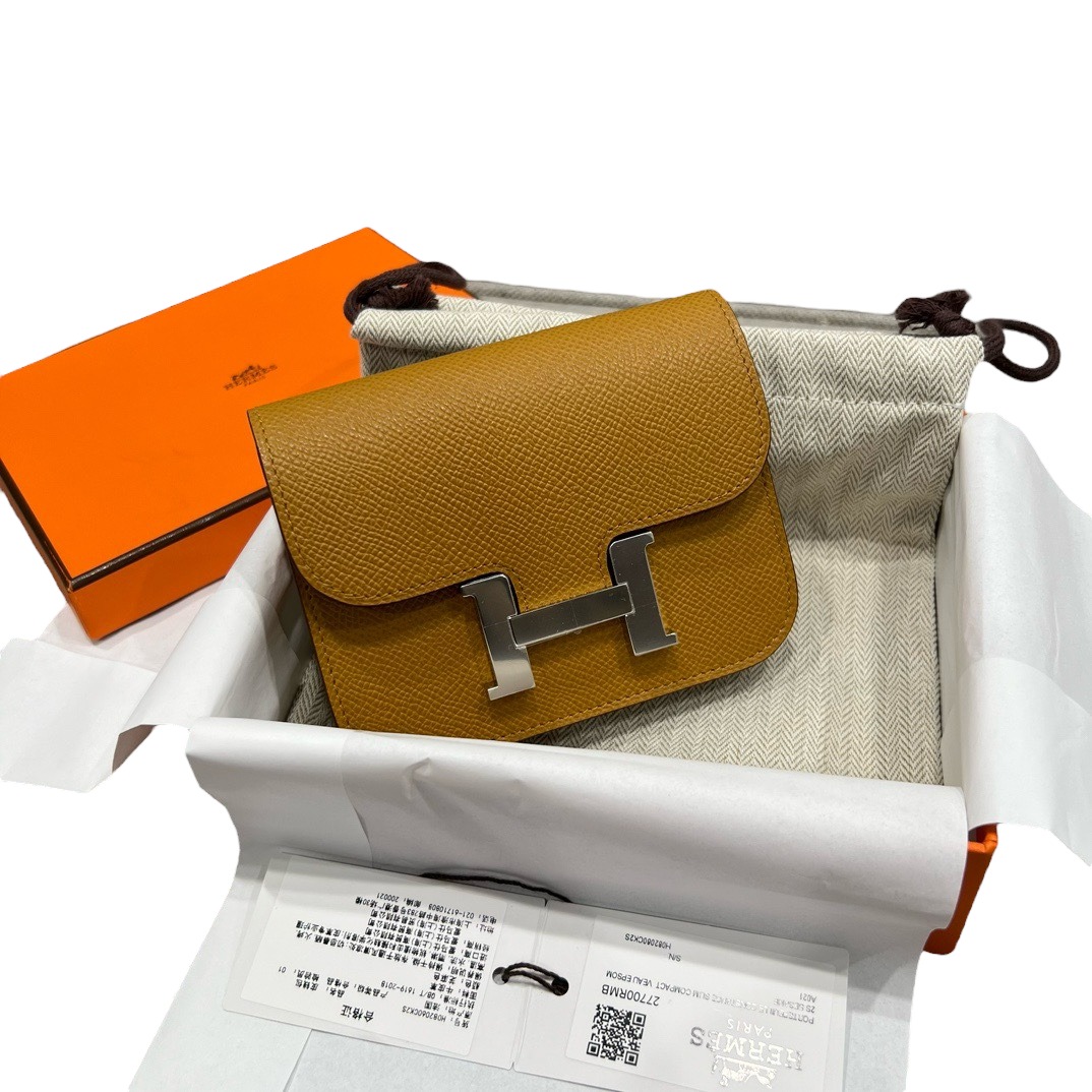 Hermes Mini Constance 18 in Sesame Epsom Leather, Women's Fashion, Bags ...