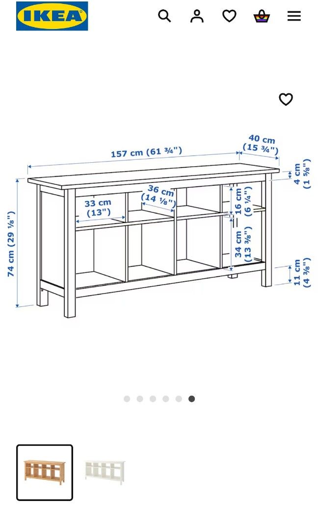 IKEA HEMNES CONSOLE TABLE, Furniture & Home Living, Furniture, Tables ...