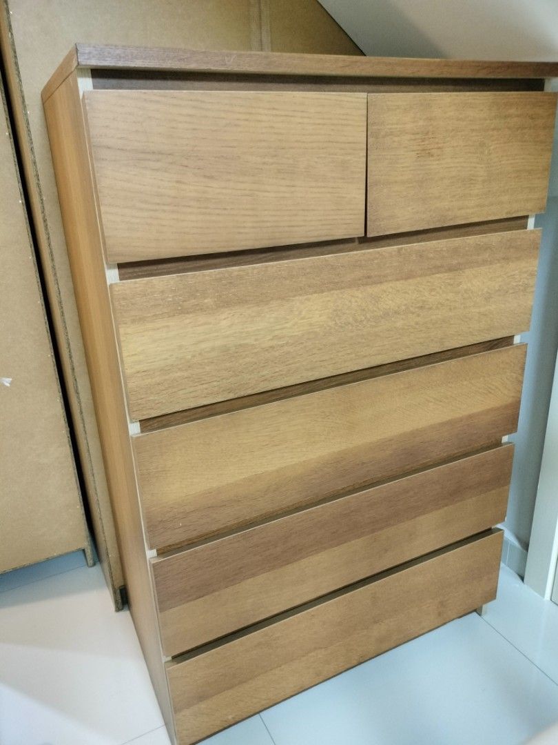 Ikea Malm Oak Chest Drawers, Furniture & Home Living, Furniture, Other ...