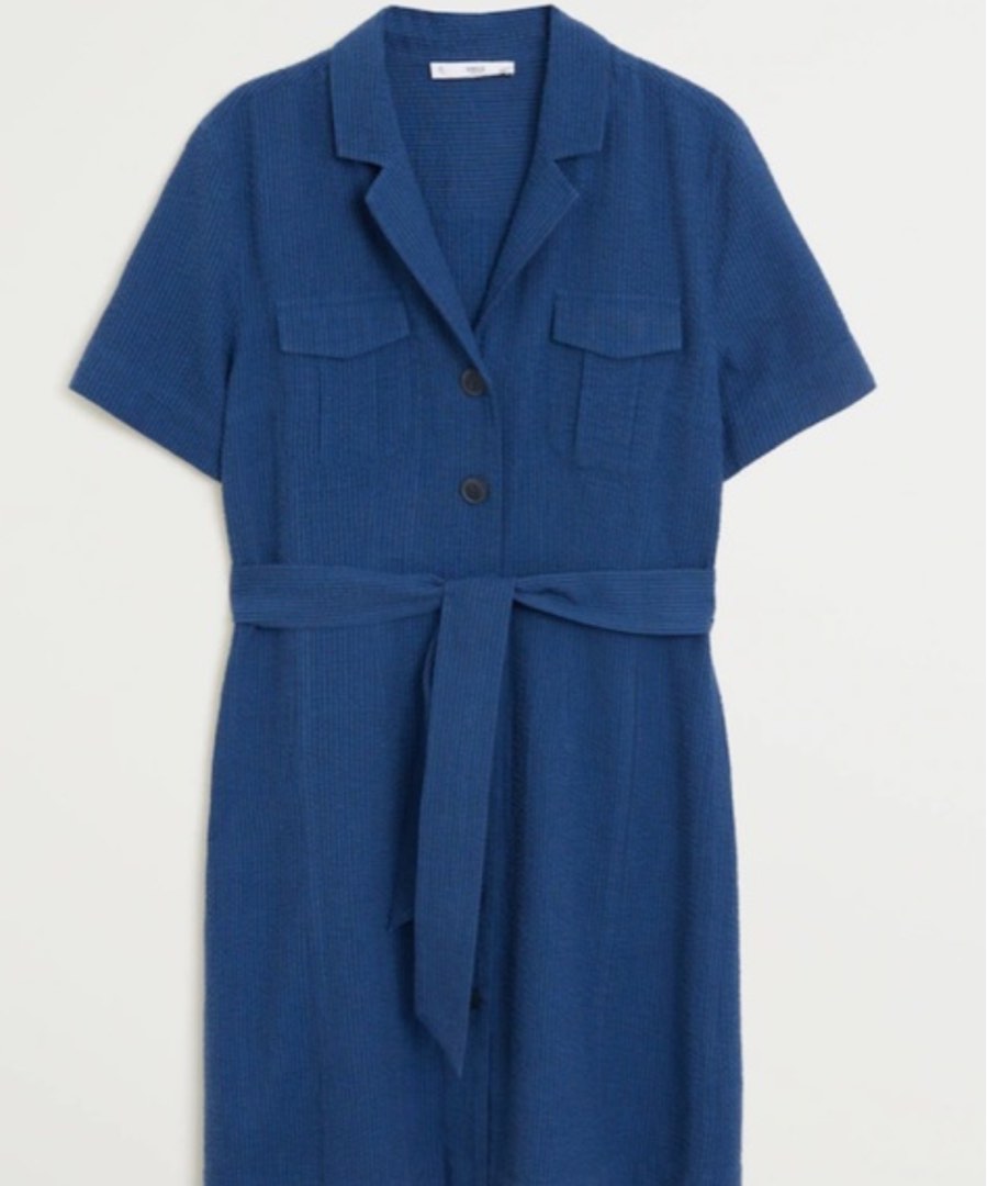 Mango blue textured polo dress, Women's Fashion, Dresses & Sets ...