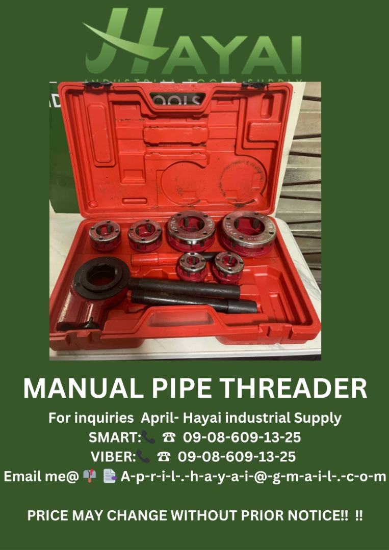 Manual pipe threader, Commercial & Industrial, Construction Tools ...