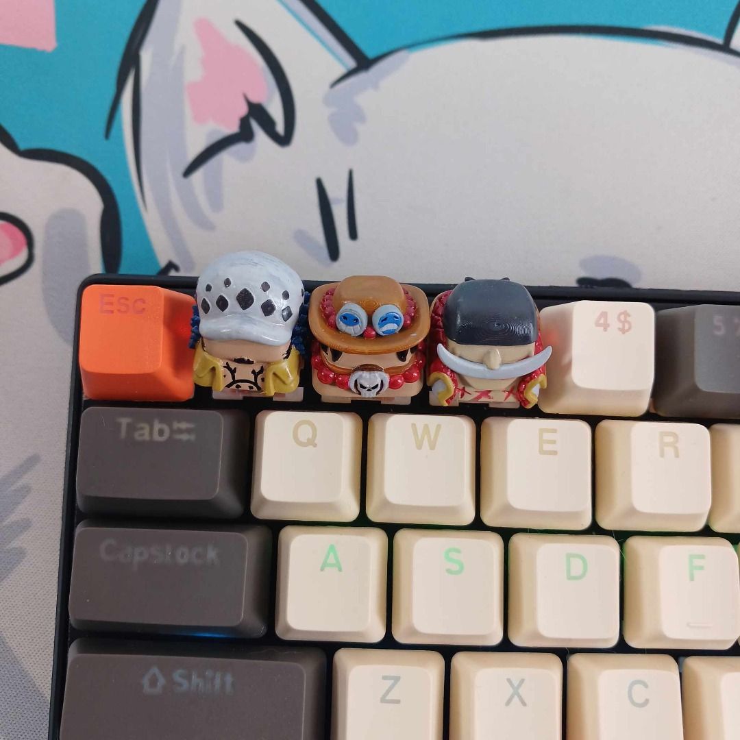 One Piece 3D Printed Resin Keyboard caps (Keycaps), Computers & Tech ...