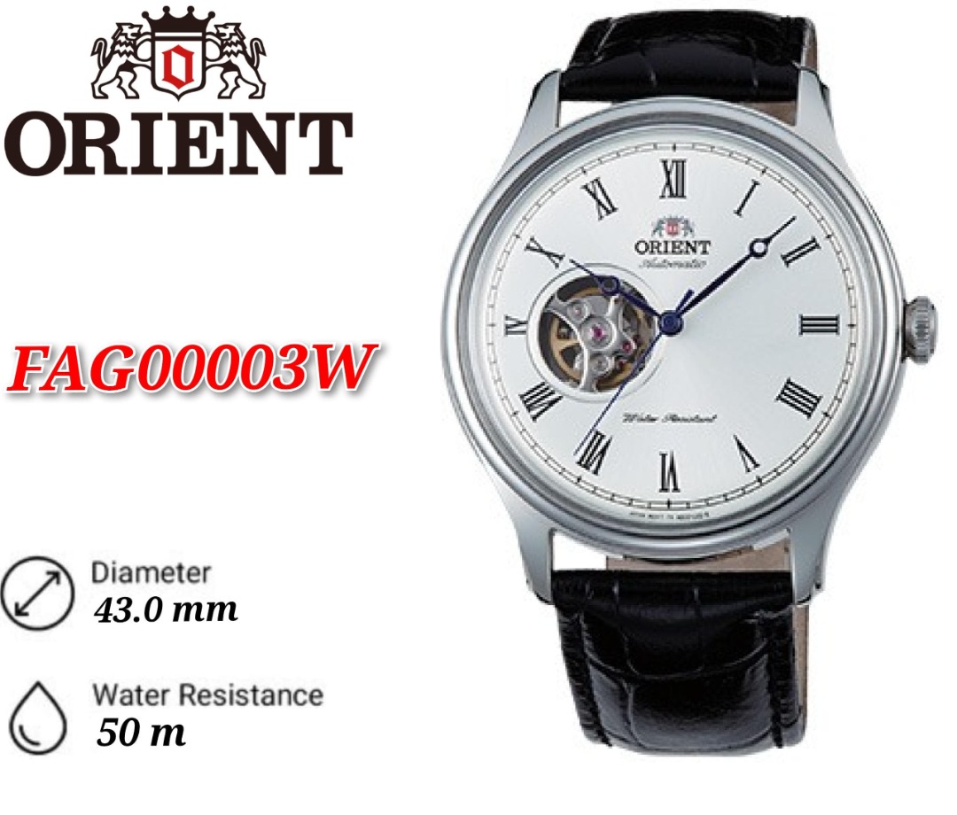 Orient Envoy Open Heart Semi Skeleton Automatic Gent's Elegant Watch ...