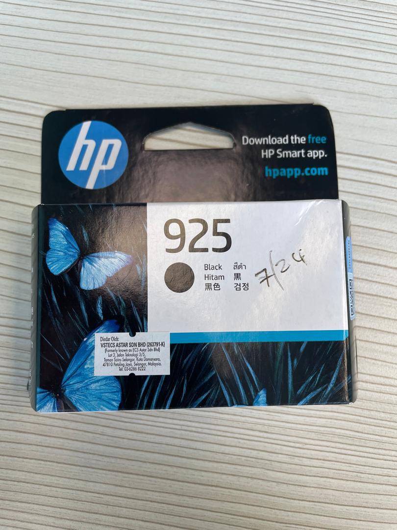 Original HP Catridge 925 black, Computers & Tech, Printers, Scanners ...