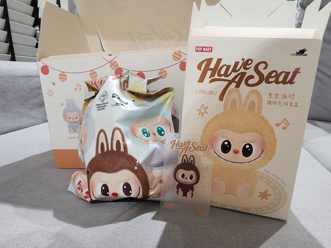 Popmart Labubu Have a Seat full set with Secret, Hobbies & Toys, Toys ...