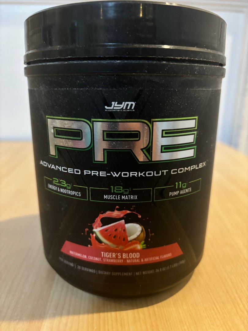 Pre JYM Advanced Pre Workout, Health & Nutrition, Health Supplements ...