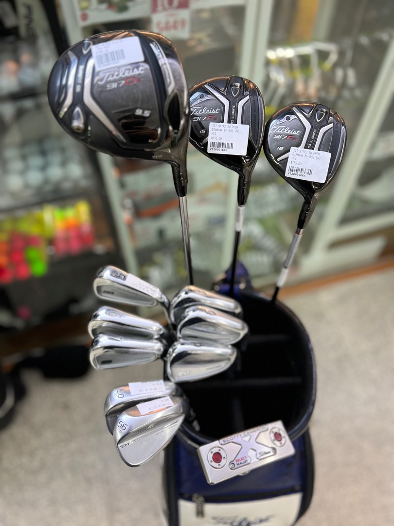 Premium Titleist Full Golf Set (Driver, Woods, Irons, Wedges, Scotty ...