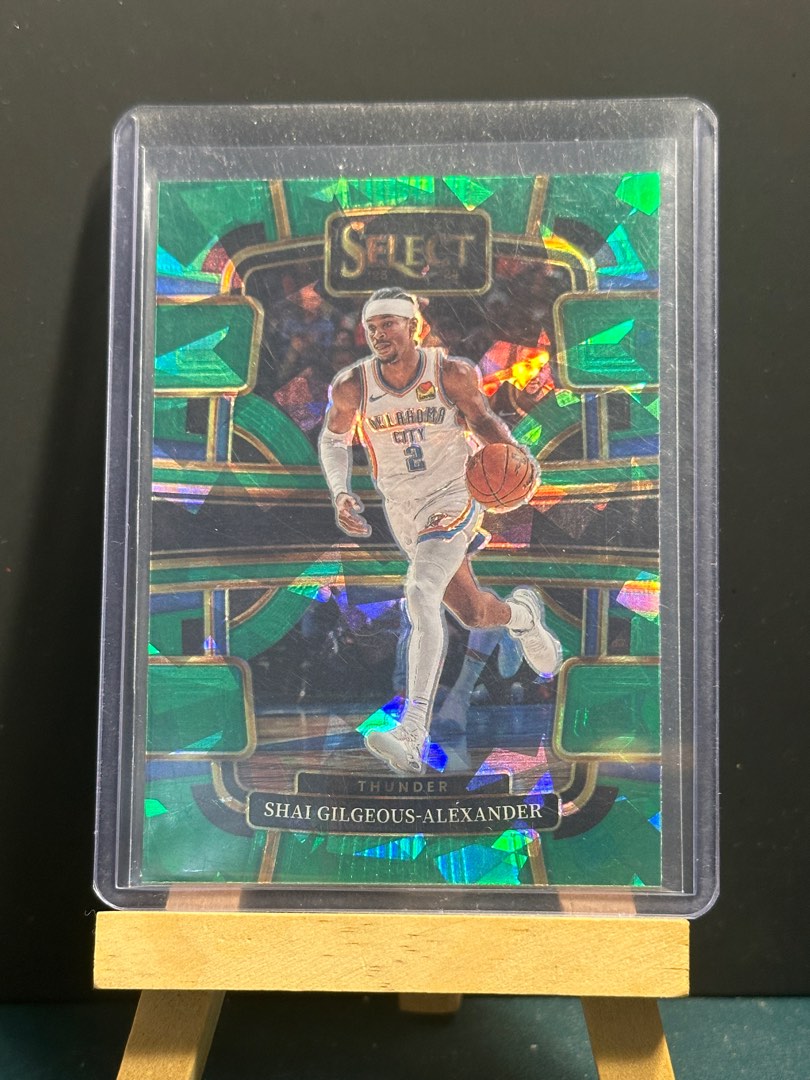 Shai Gilgeous-Alexander (SGA) NBA Select Green Cracked Ice Card ...