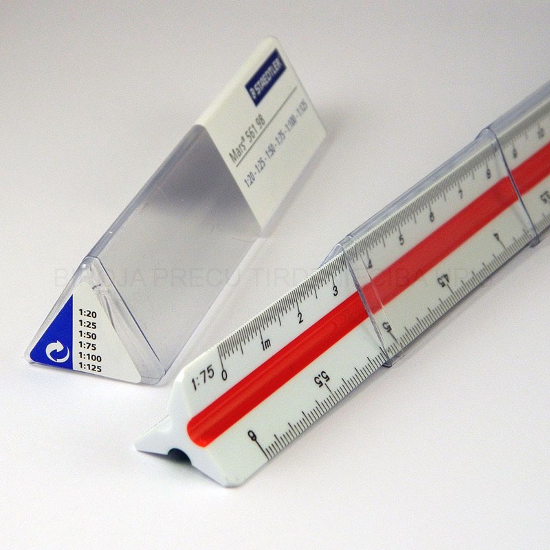 Staedtler 施德樓 Reduction scale ruler 30cm Mars 561 98 三角比例尺, 興趣及遊戲, 手作 ...