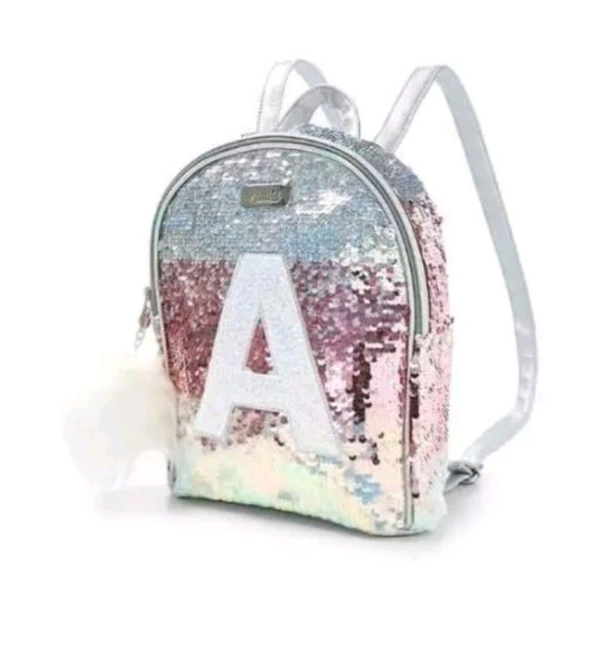 TAS RANSEL MINI BACKPACK SEQUIN OMBRE INITIAL JUSTICE ORIGINAL, Buku ...