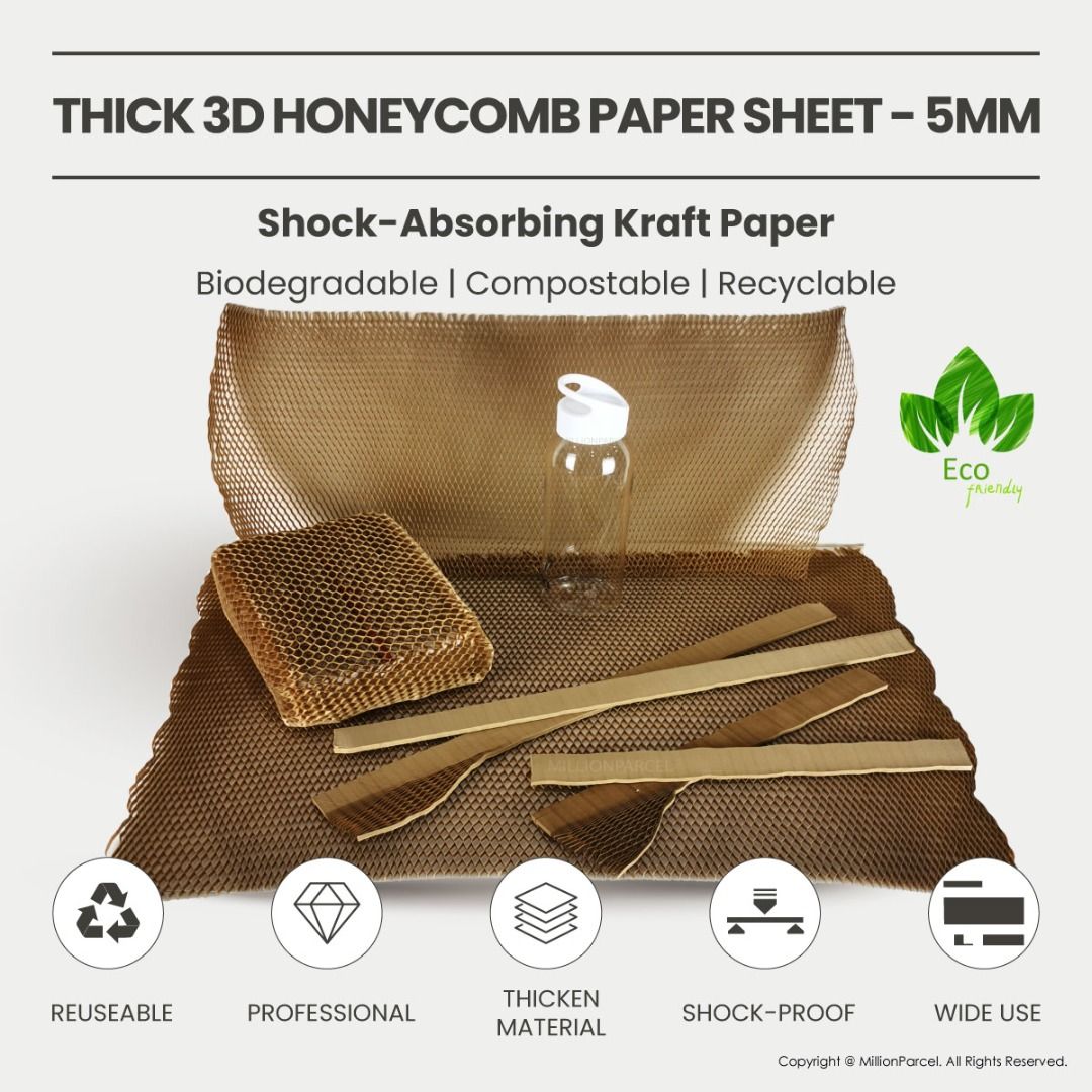 Thick 3D Honeycomb Paper Sheet | Honeycomb Wrap | Bubble Wrap Sheet ...
