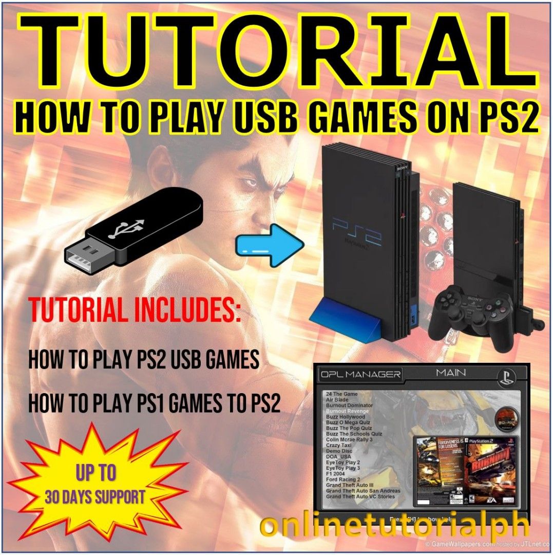 Tutorial How To Play USB Games on PS2, Video Gaming, Video Games ...