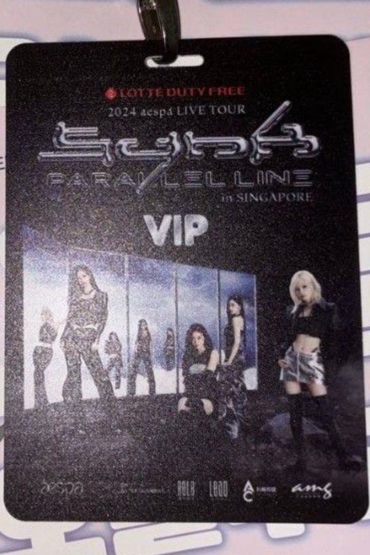 aespa synk parallel line in singapore vip lanyard, Hobbies & Toys ...