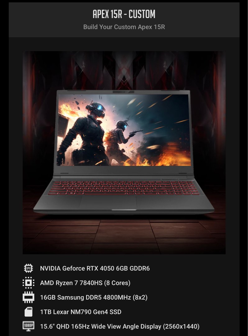 Aftershock Apex 15R 2023, Computers & Tech, Laptops & Notebooks on ...