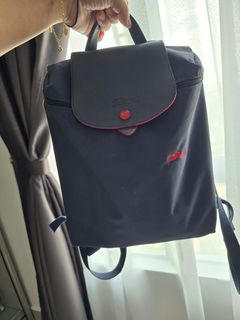 AUTHENTIC LONGCHAMP LE PLIAGE GREEN Backpack - Black, Women's Fashion ...