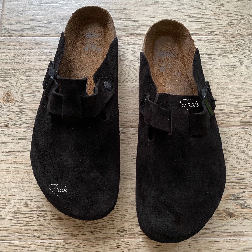 Boston Clogs Black Suede Sfb, Men's Fashion, Footwear, Slippers ...